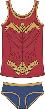 Amazon.com: Underoos Wonder Woman DOJ DC Comics Juniors Girls Tank ...
