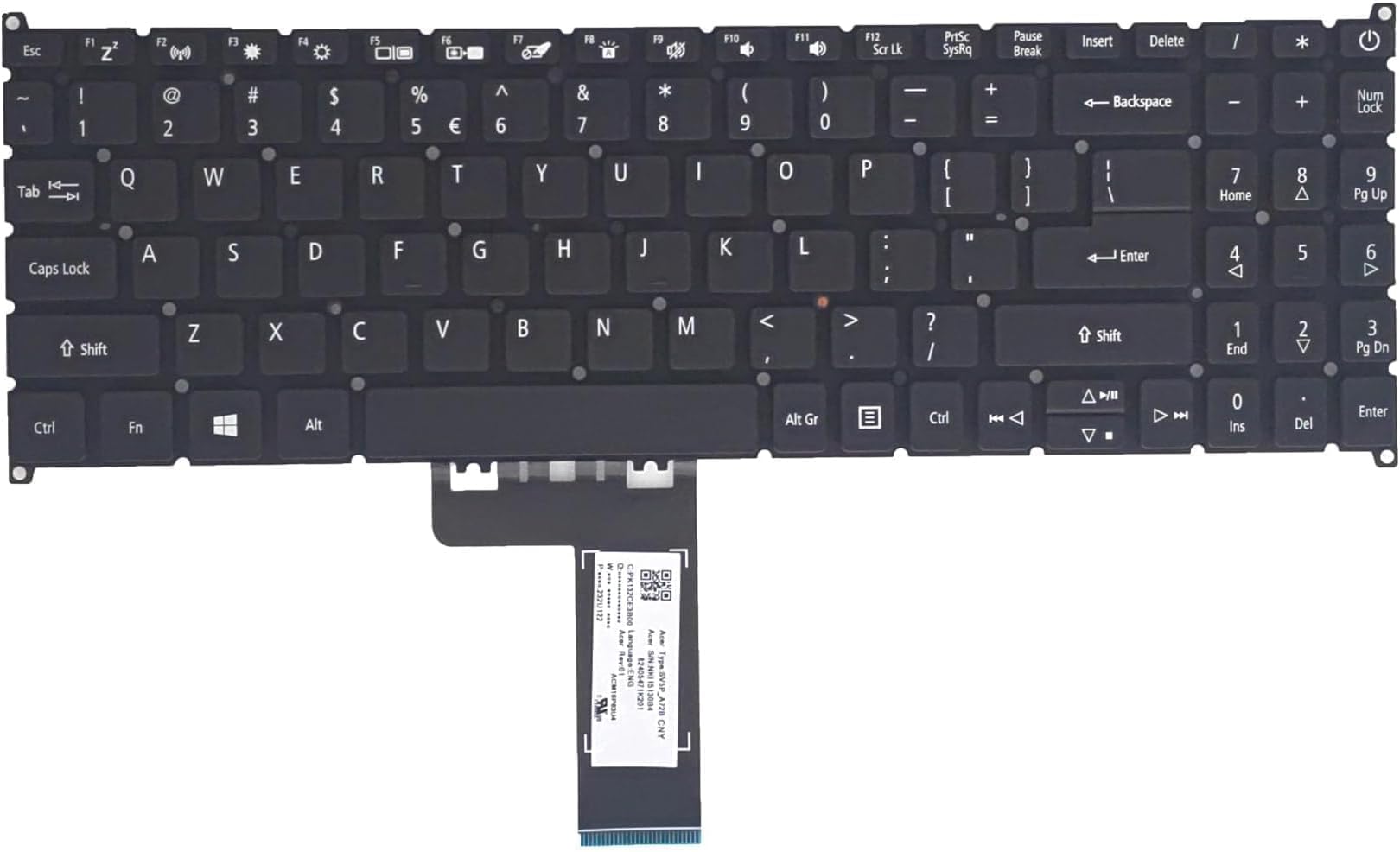 Amazon.com: WWGTMC Replacement Keyboard for Acer Aspire 5 A515-43G A515 ...