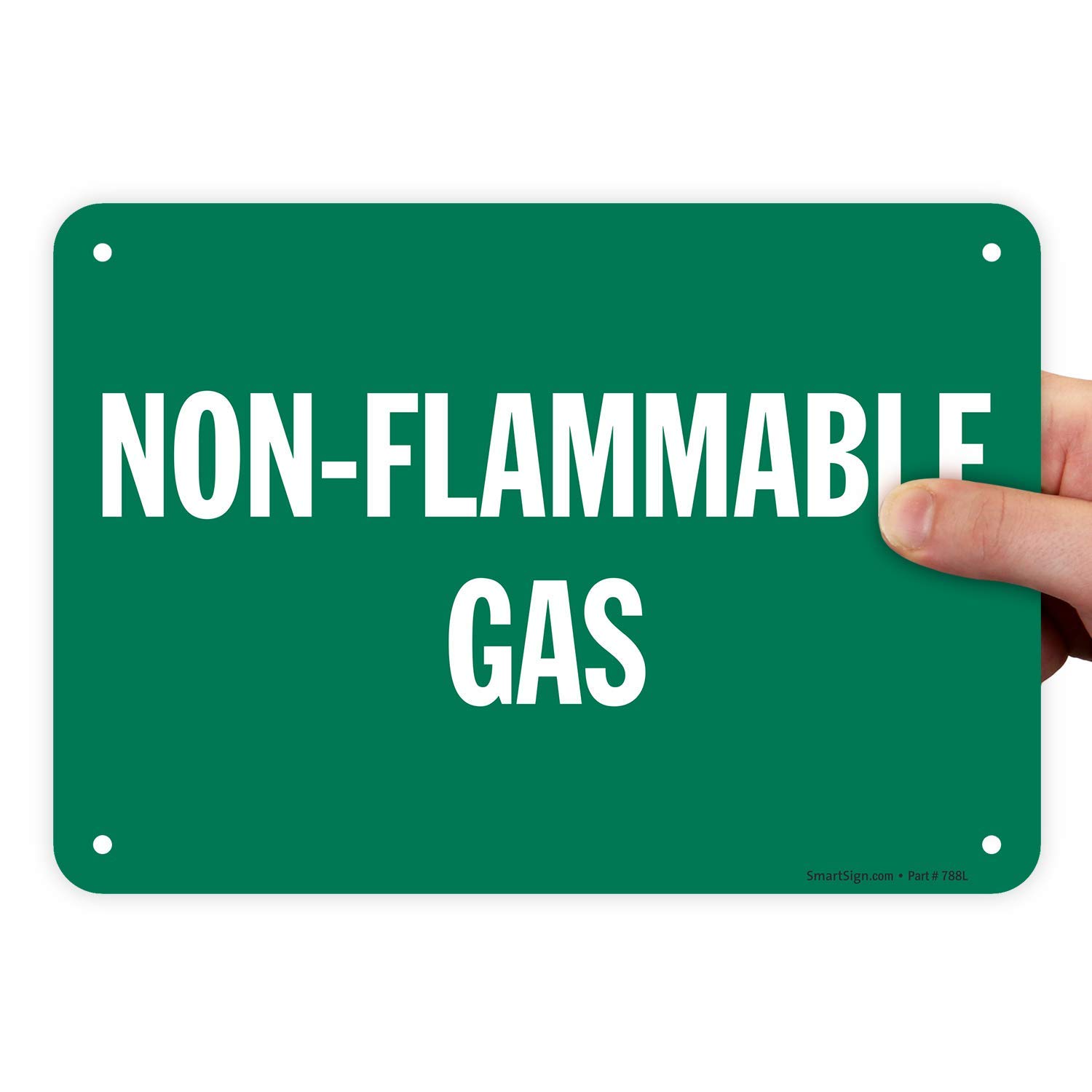 SmartSign "Non Flammable Gas" Sign | 7" x 10" Aluminum: Amazon.com ...