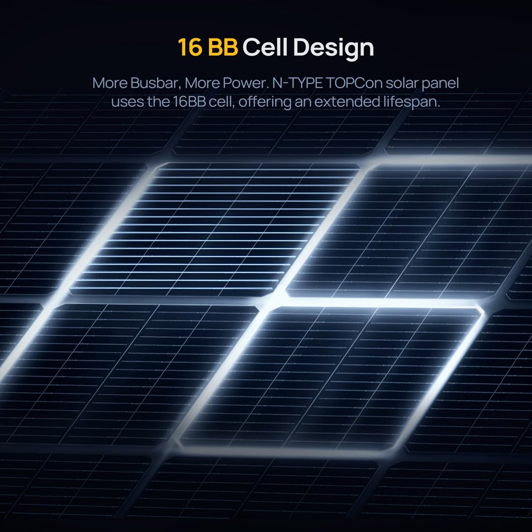 Snapklik.com : BougeRV 12V N-Type 16BB 200W Bifacial Solar Panel, 12V ...