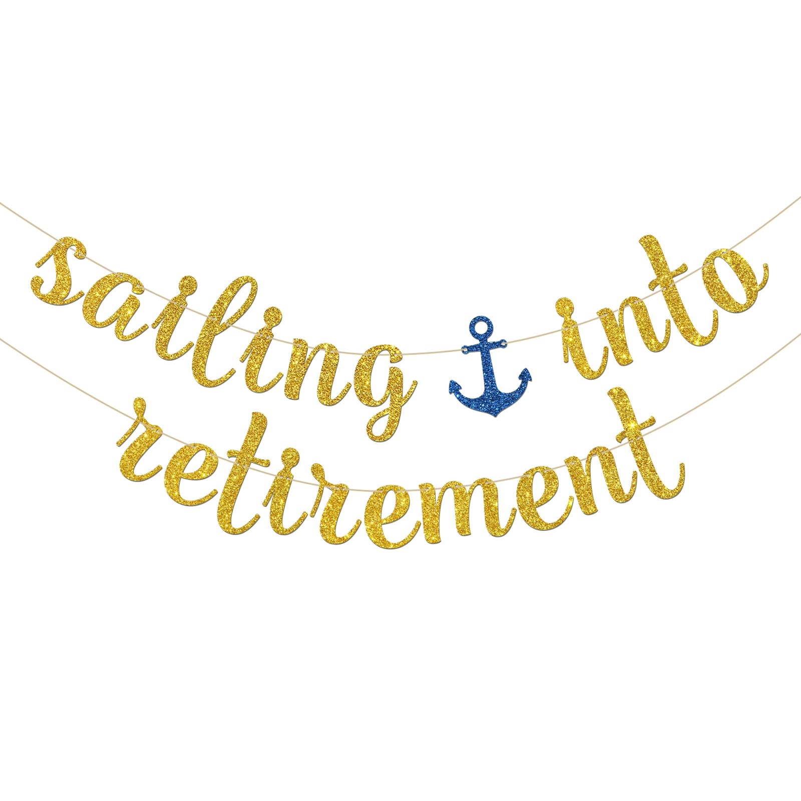 Amazon.com: INNORU Sailing into Retirement Banner, Nautical Retirement ...