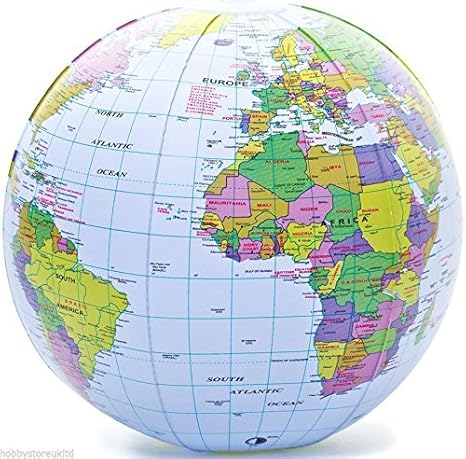Amazon.com: Inflatable Globe Blow Up Globe World Map Atlas Ball Earth ...