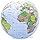 Amazon.com: Inflatable Globe Blow Up Globe World Map Atlas Ball Earth ...