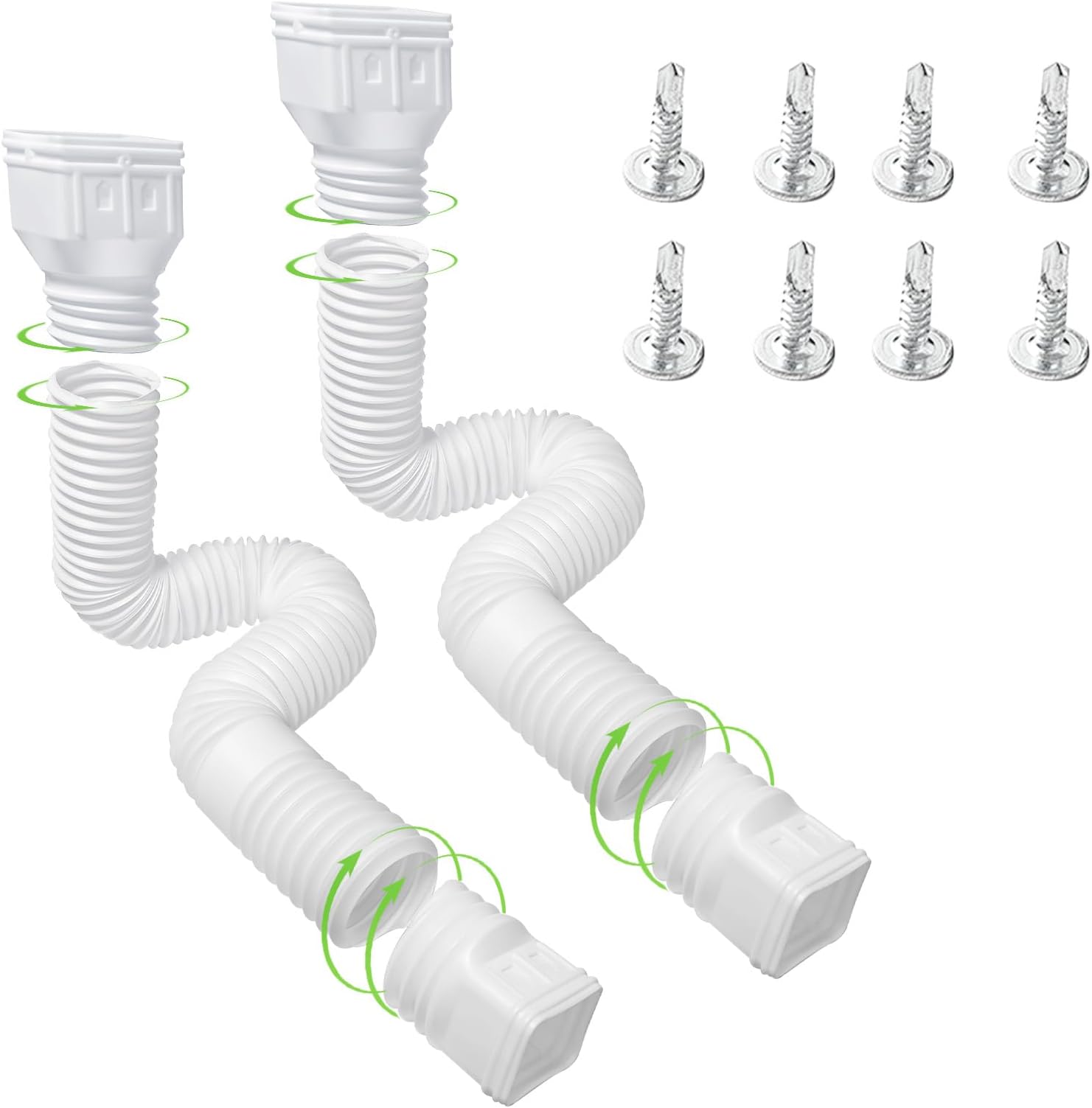 Amazon.com : plusgutter 4 Pack Rain Gutter Downspout Extensions ...