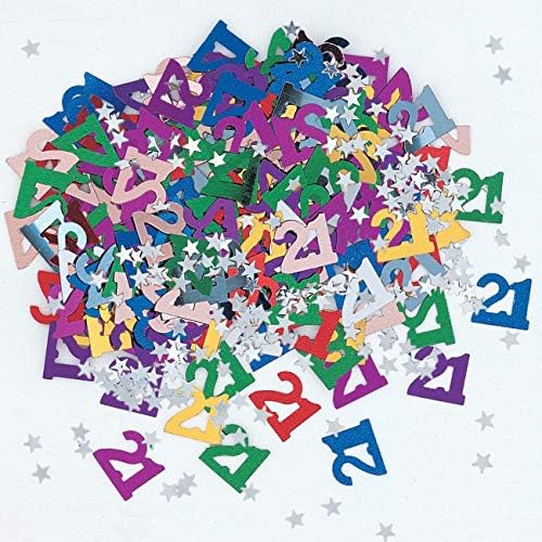21st Birthday Multi Colour Mix Table Metallic Foil Scatter Sprinkle ...