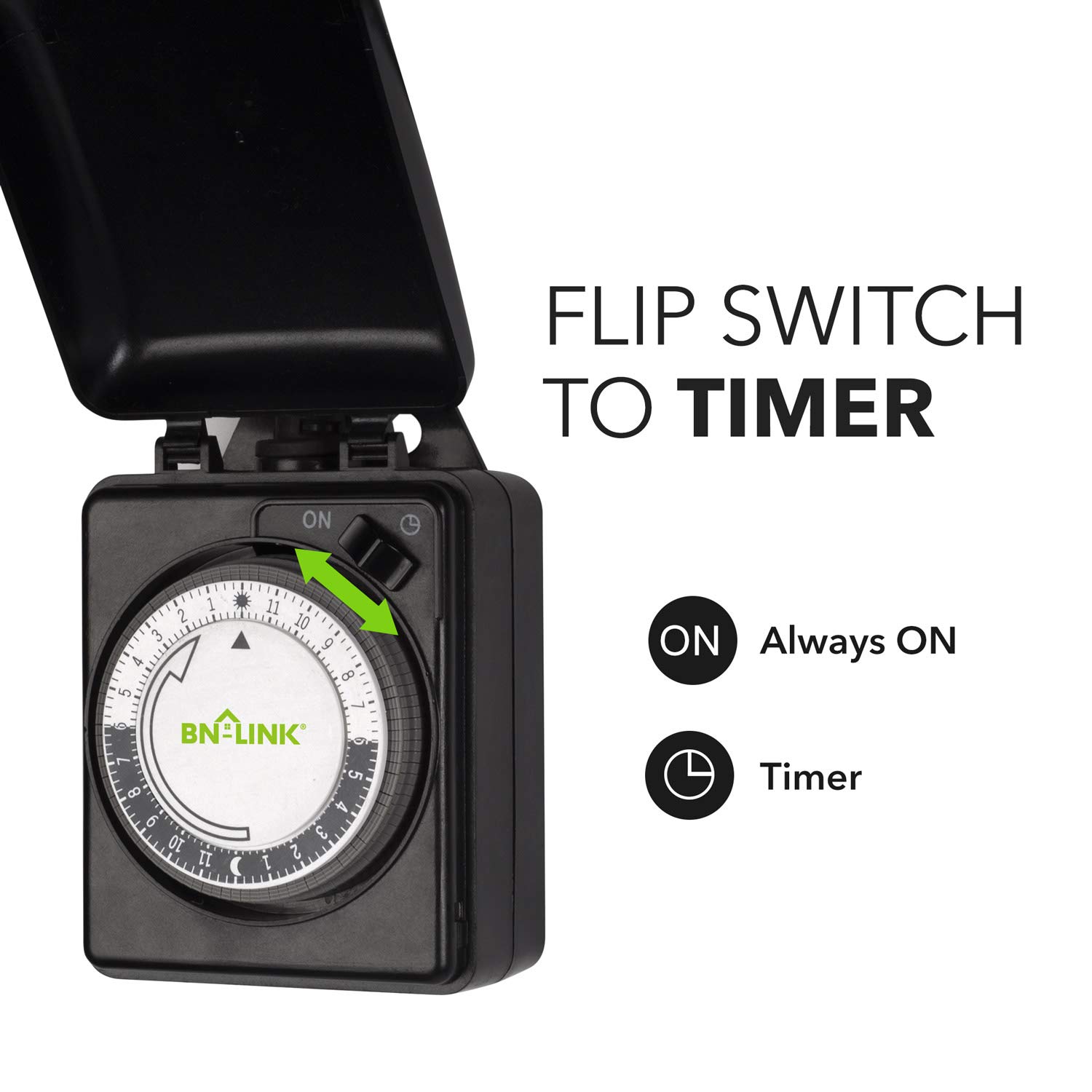 Snapklik.com : BN-LINK Compact 7 Day Outdoor Mechanical Timer, 24 Hour ...