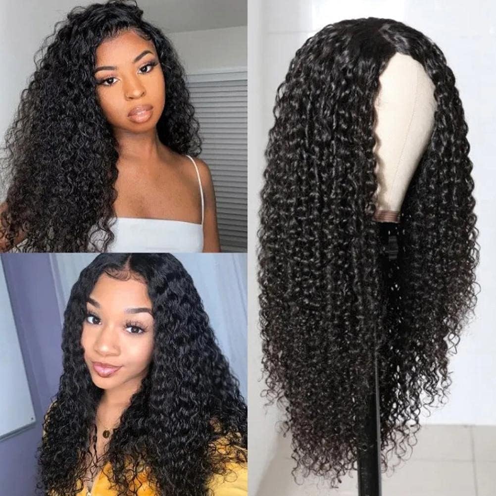 Parrucca lunga riccia afro per donna, parrucca nera con onde d'acqua 23 ...