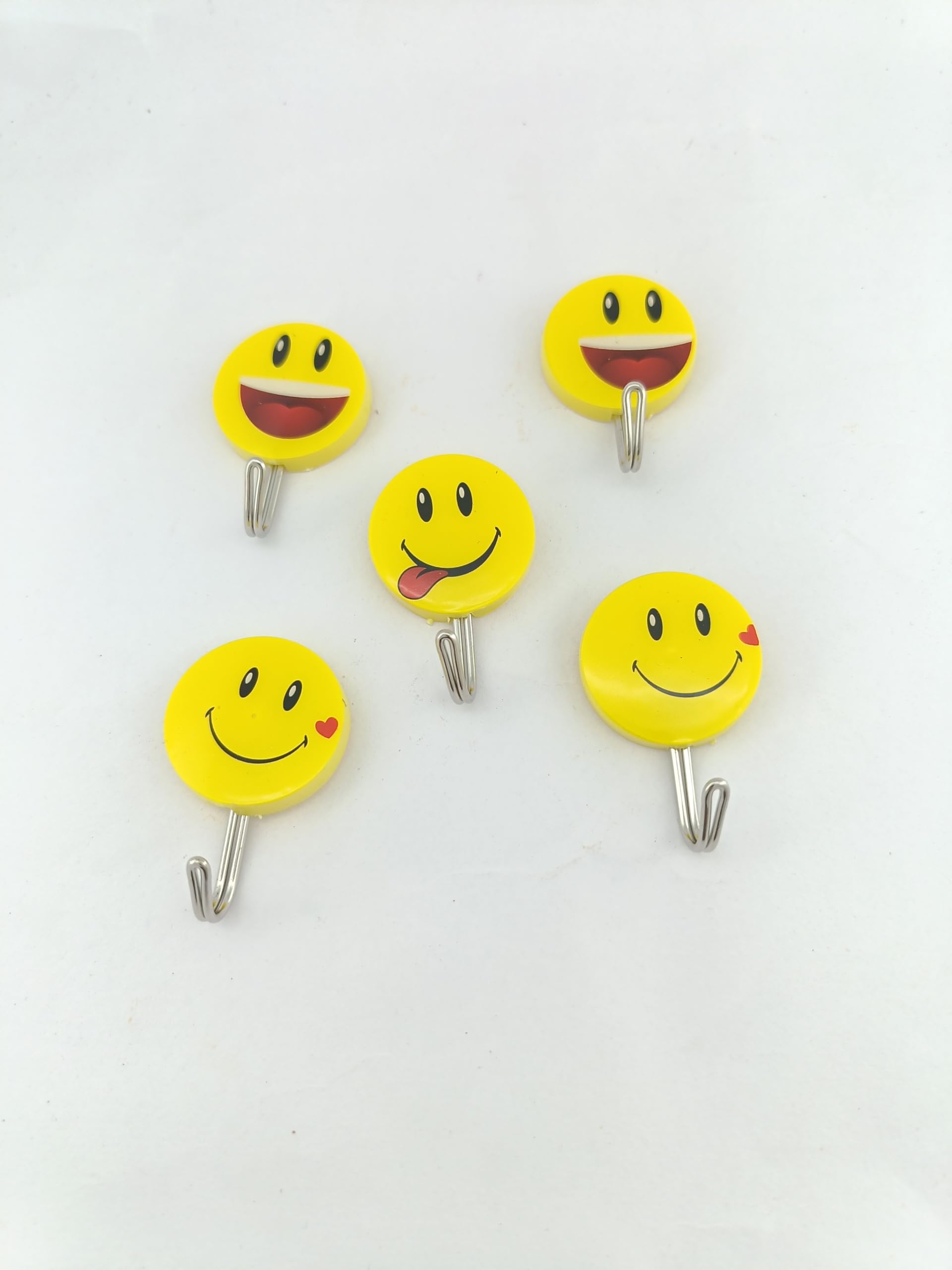 advancedestore Stick Wall Hook Plastic Emoji Self Adhesive Wall Sticky ...
