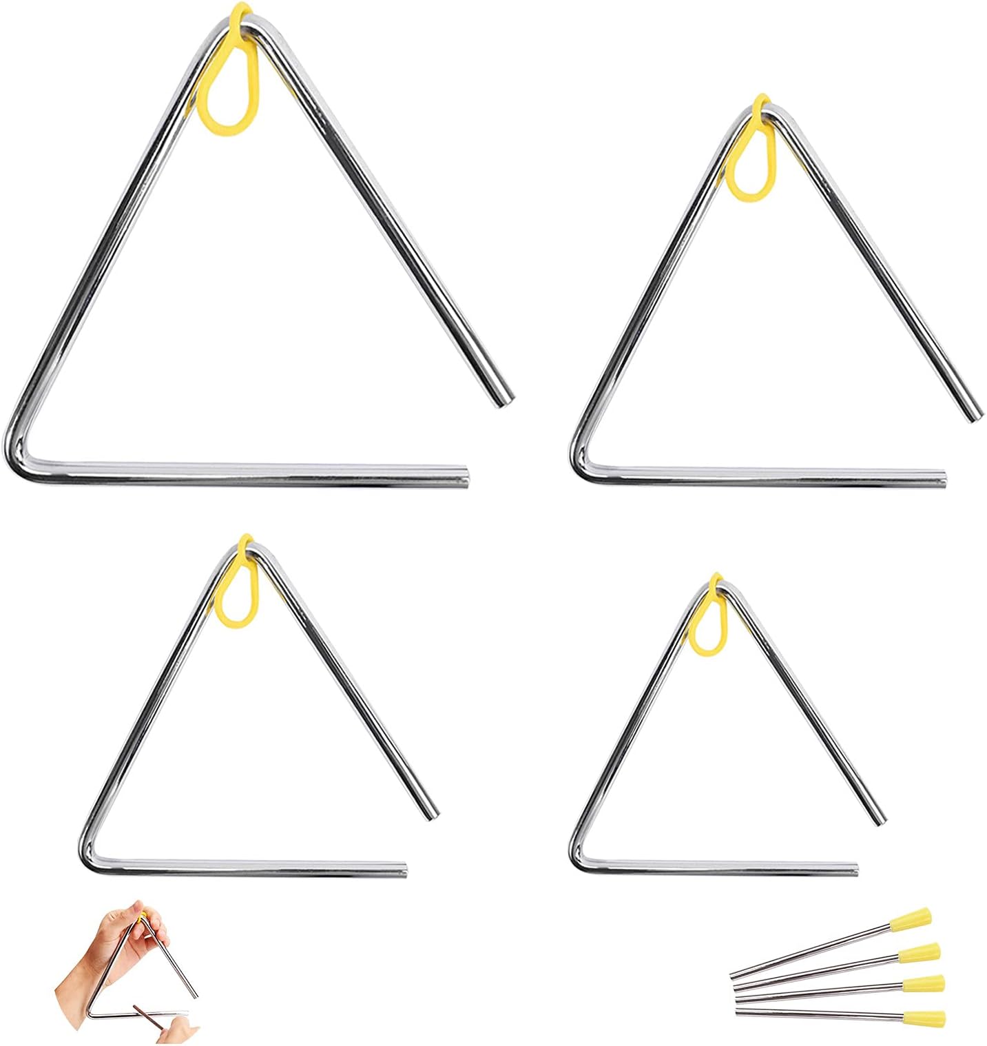 TRIXES Triangle Musical à Percussion en Acier : Amazon.fr: Instruments ...