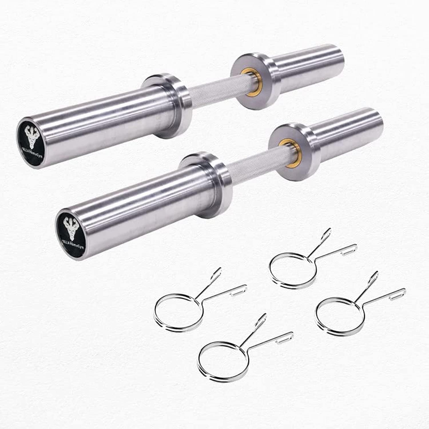 YALLA HomeGym Pair of 20" Olympic Dumbbell Handles Commercial Grade ...