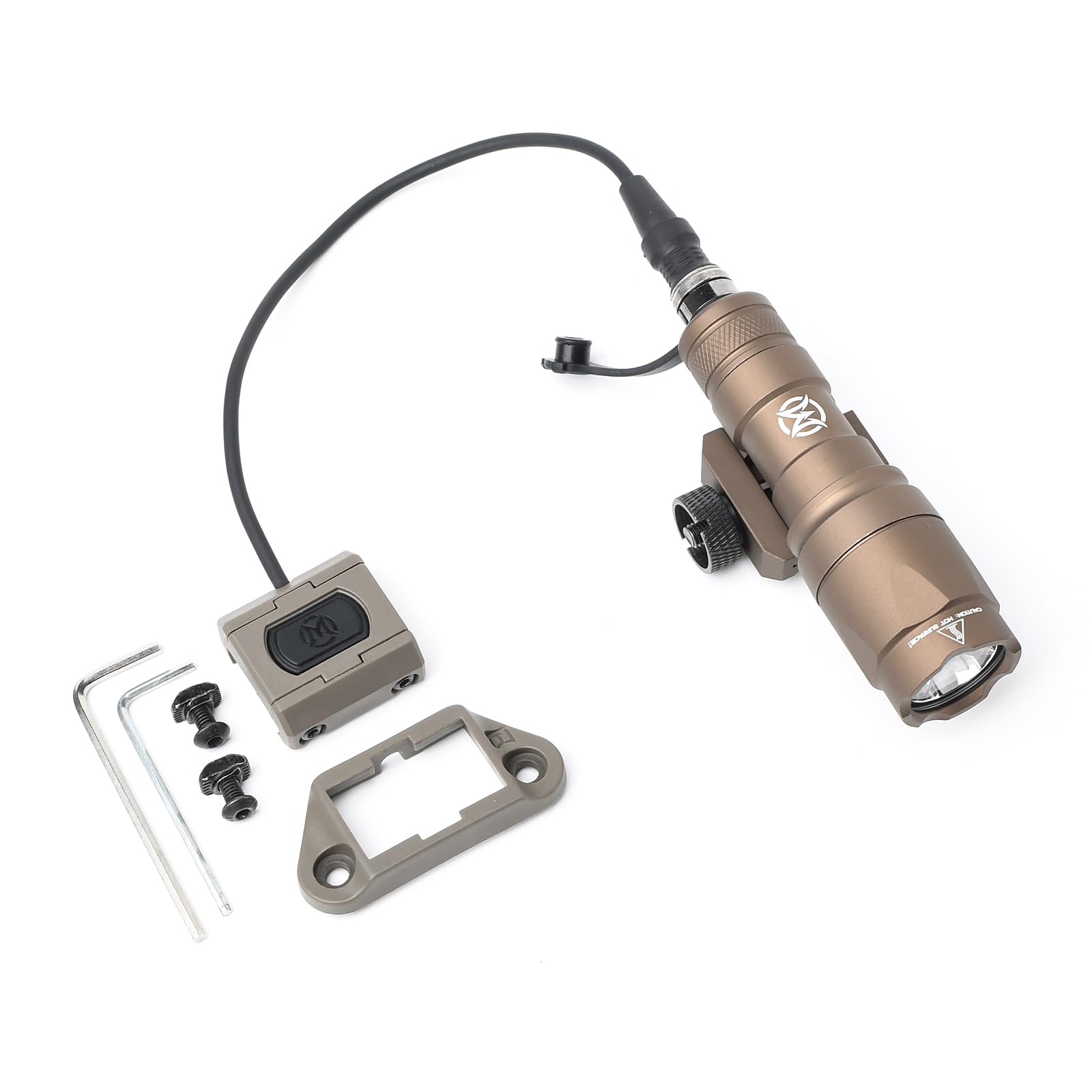 Qiruimy M300a Tactical Torch With Pressure Pad Switch 600 Lumens ...