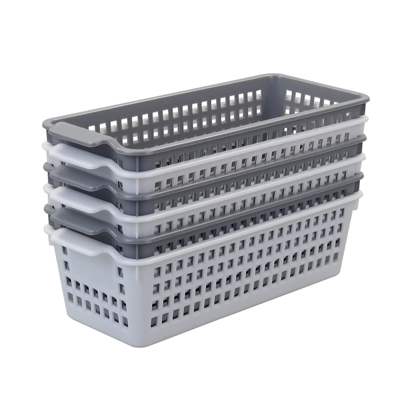 Amazon.com: Kiddream 6 Pack Small Storage Baskets, Slim Plastic Baskets ...