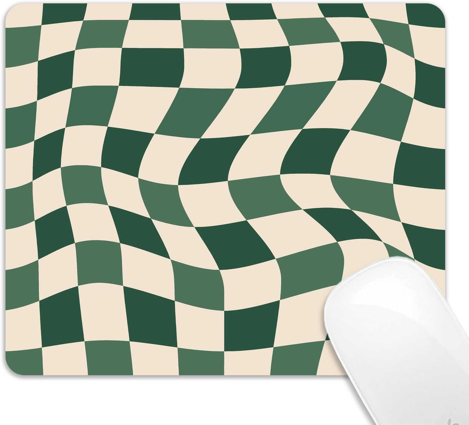 Amazon.com: HUOCAIREN Green Checkered Mouse Pad Cute, Retro Boho ...