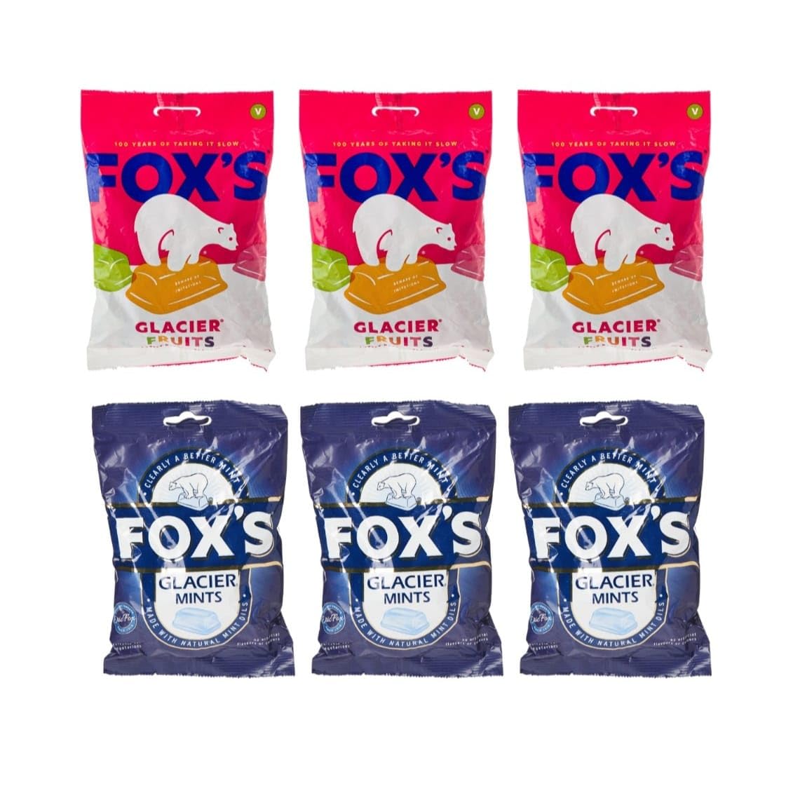 Fox's Glacier Fruits & Mints Pack of 6, 100g : Amazon.co.uk: Grocery
