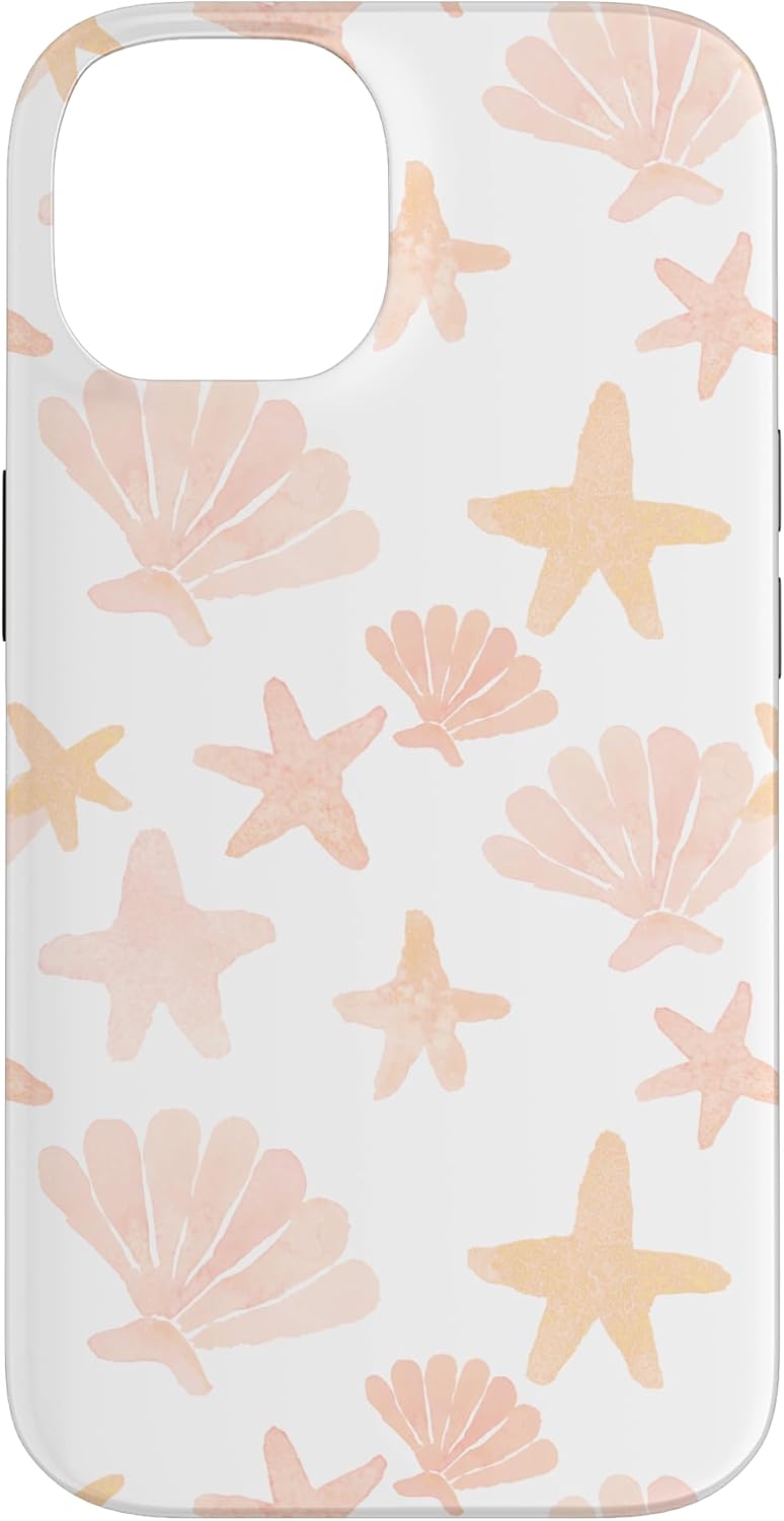 Amazon.com: iPhone 14 Coastal Granddaughter Preppy Shells Starfish ...