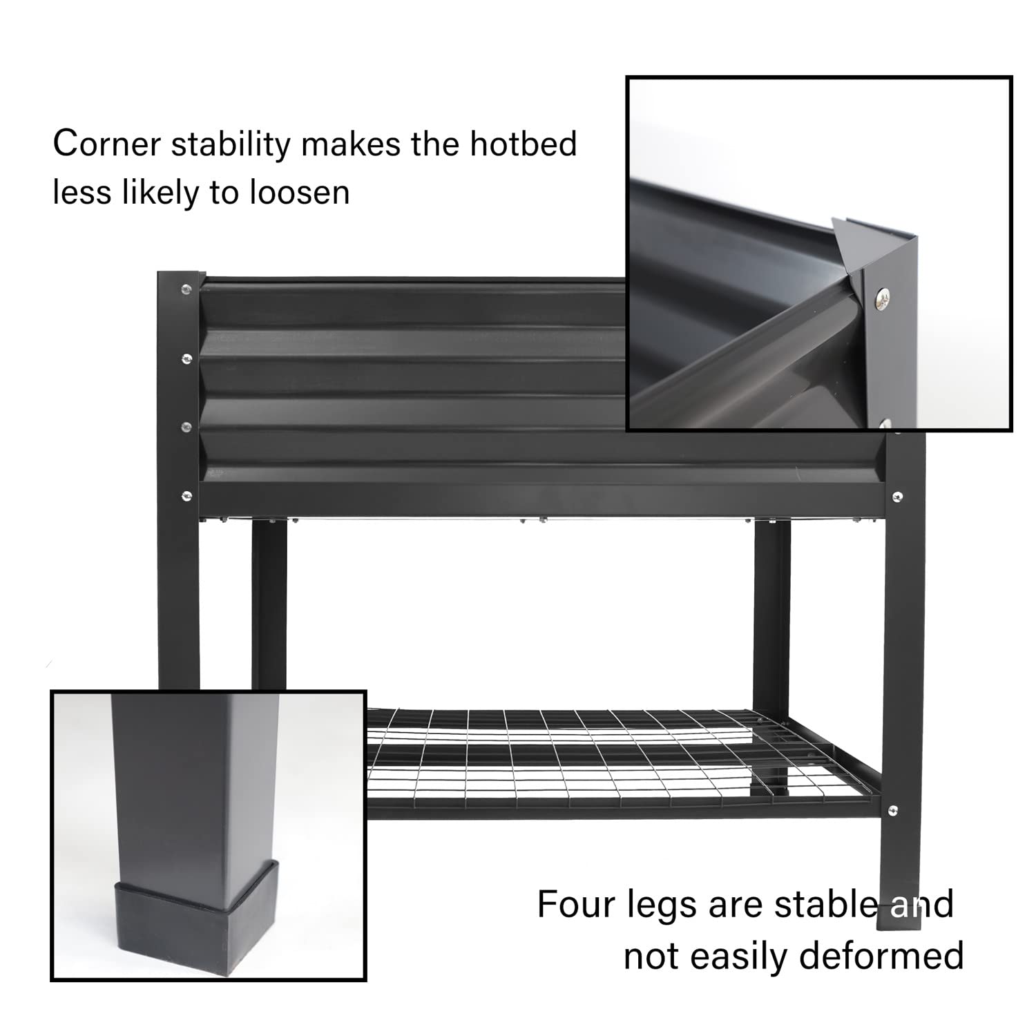 HN HOLD NATURE Raised Planter Box with Legs, Moveable Raised Garden Bed ...
