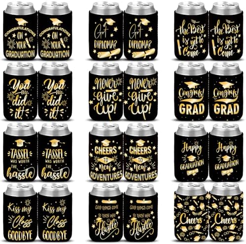 Amazon.com: Serencatcher Graduation Can Cooler Crimson, 2025 Graduation ...