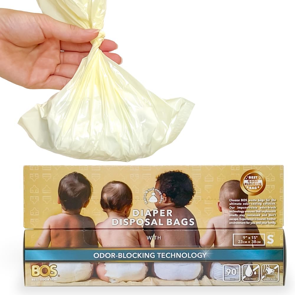 Amazon.com: Dergik Large Adult Diaper Disposable Bags 12 x17 In, 100 ...