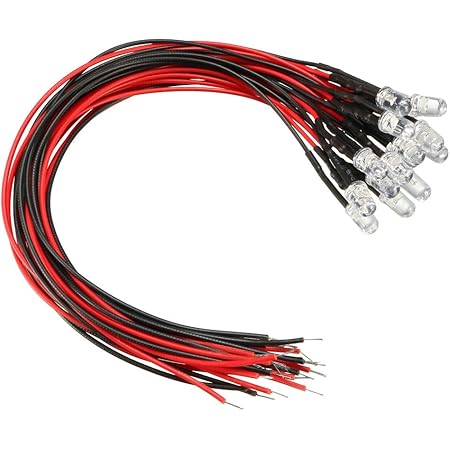 uxcell 10pcs Fast Flashing - Slow Flashing 5mm LEDs Prewired Light ...