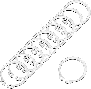 Amazon.com: uxcell 10 Pcs External Retaining Rings, 35.2mm 304 Stainless Steel External Circlip ...