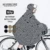 Amazon.co.jp: KiU【2024】キウ 自転車 光る 反射プリント 大雨対応 収納袋 【 VISIBLE GRID 】 バイシクル ポンチョ Type.A ビジブルグリッド ...