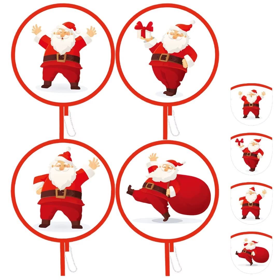 Amazon.com: SUJJY 4 PCS 4 Styles Santa Claus Handheld Compact Cooling ...