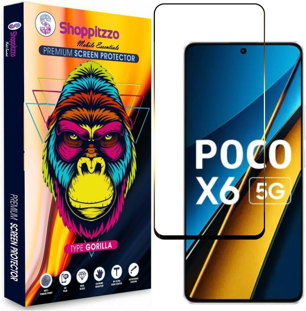 YOUTH MOBI Tempered Glass Screen Protector Compatible for Poco X6 Neo ...