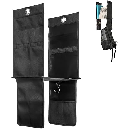 Amazon.com: Hanging Locker Shelf Organizer with 2 Hooks and 4 Small ...