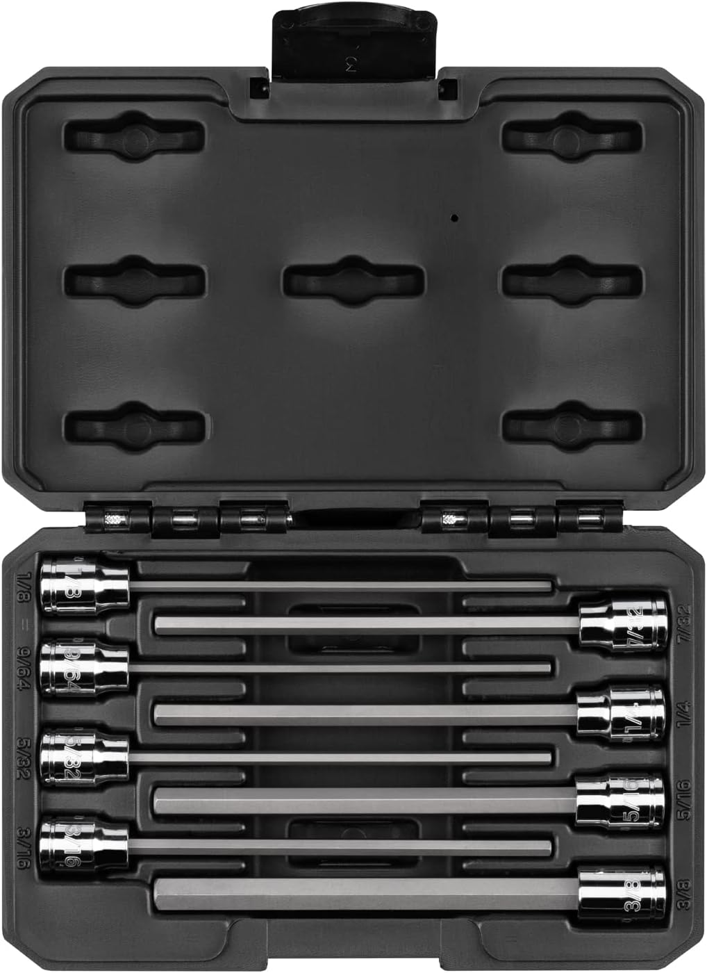 TOMMARS 15-PC Metric Long Hex Bit Socket Set, Extra Long Socket Set S2 ...