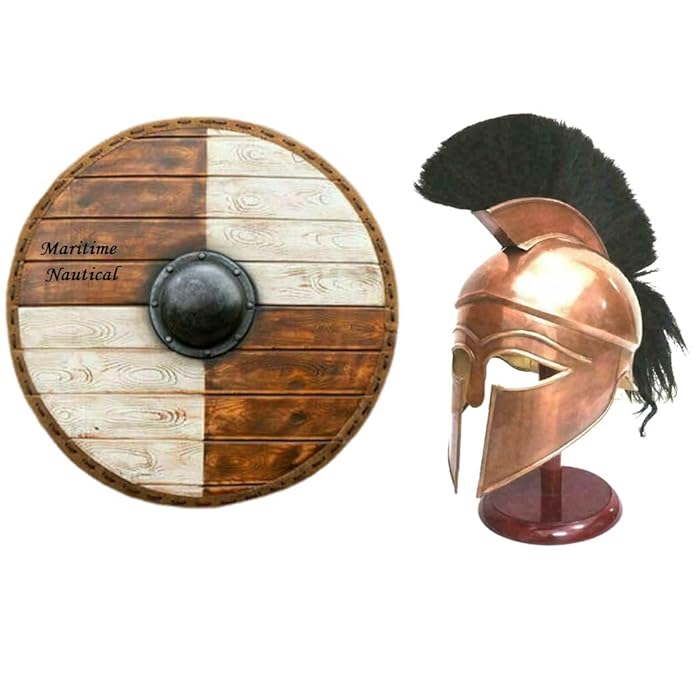 Buy Maritime Nautical Medieval Round 24" Wooden Shield Viking Dark Age ...