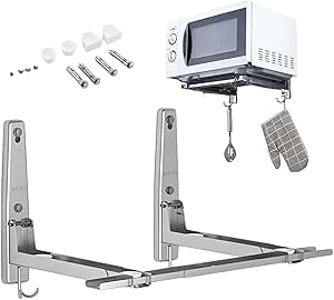 Amazon.com: Eaarliyam Microwave Wall Bracket, Adjustable Foldable ...
