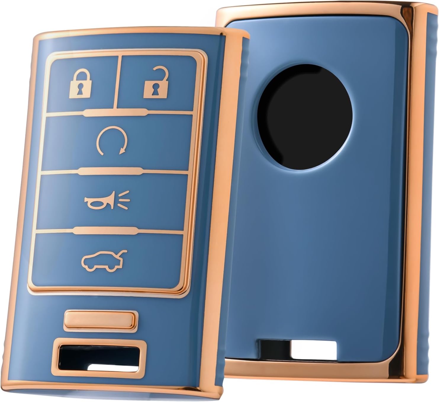 Amazon.com: ELOHEI for Cadillac Key Fob Cover, Premium Soft Full ...