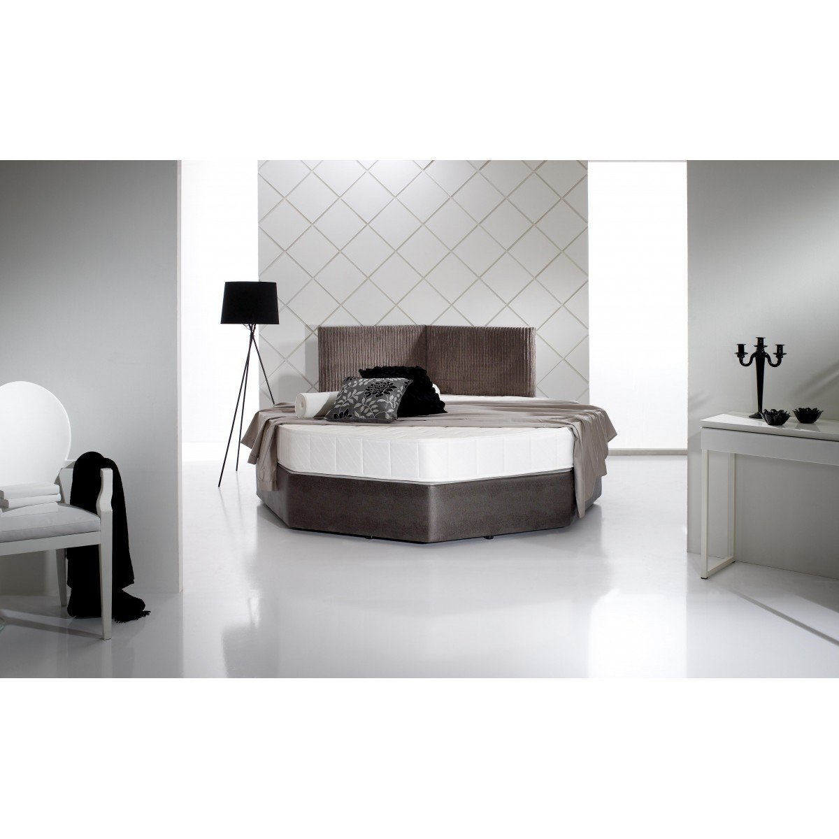 Round Bedroom Set Elegant King Size Double Bed Matrimonial Furniture