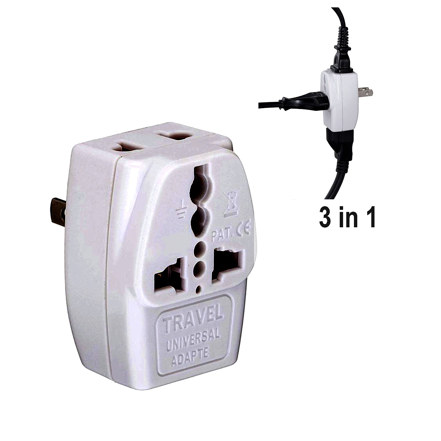 Buy Yubi Power Grounded Universal 3 in 1 Plug Ada pter - for USA US ...
