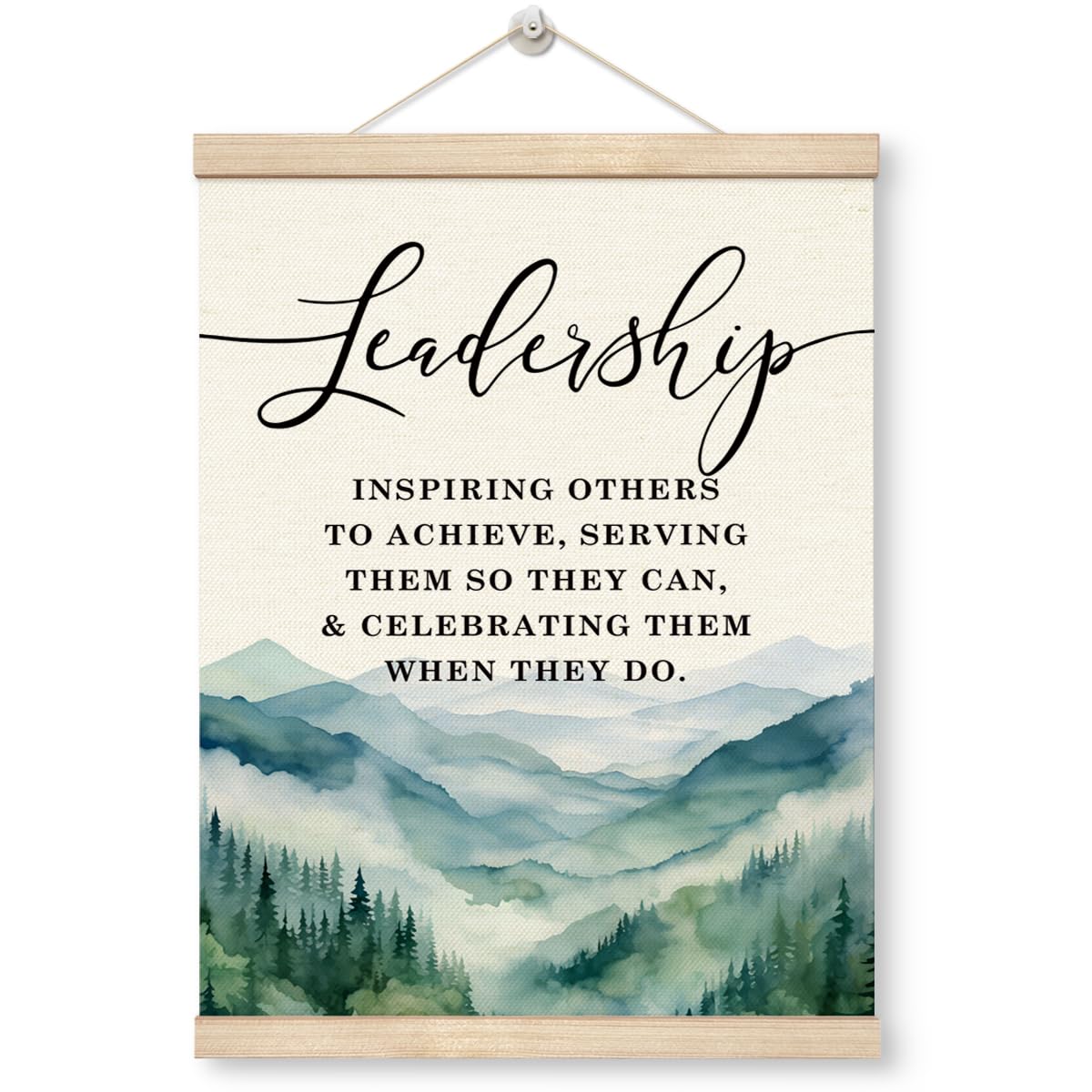 Amazon.com: Wood Poster Hanging Decor, Motivational Wall Art, Leader or ...
