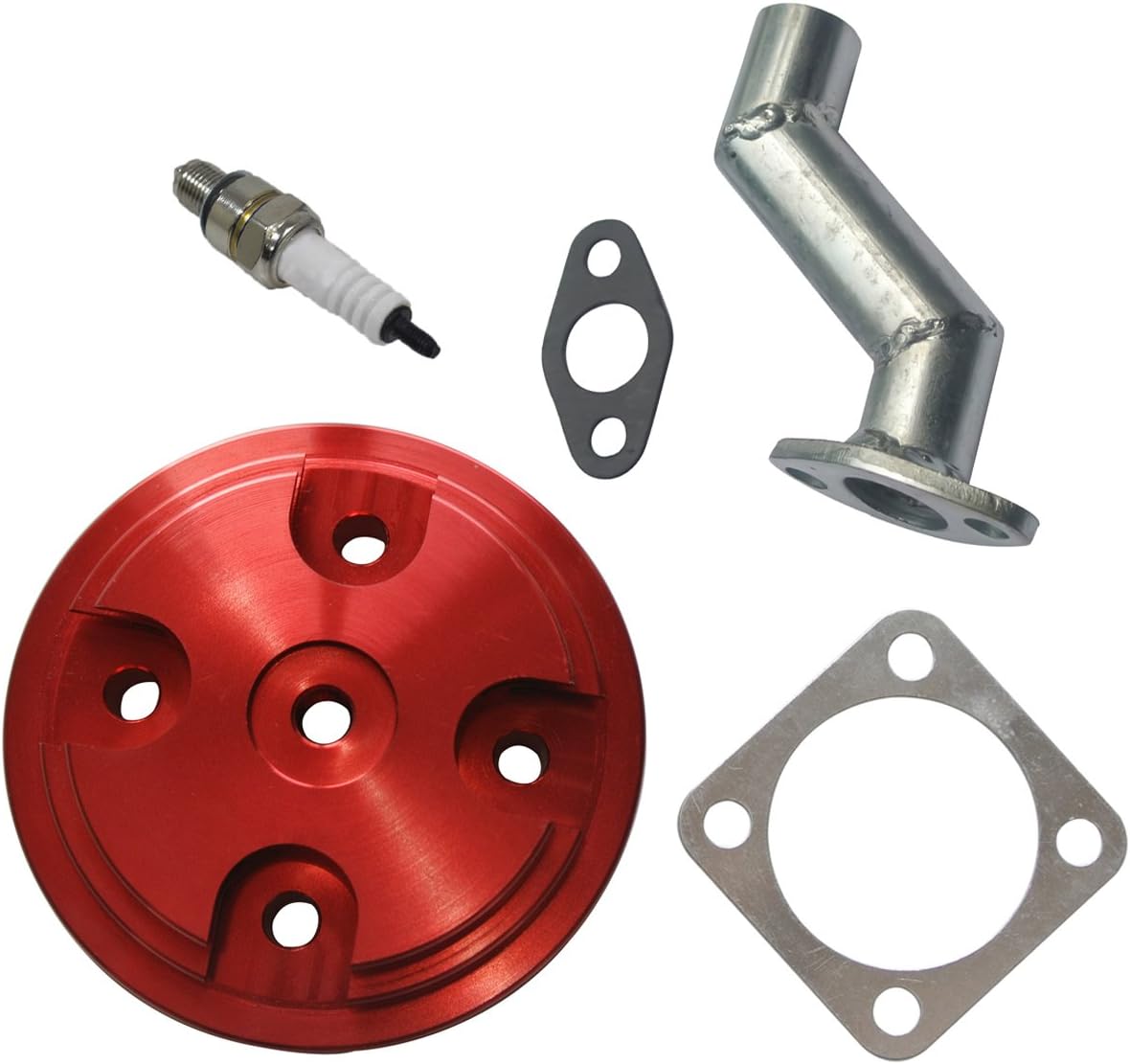 Amazon.com: Moped Cylinder Head Cover Kit(A7TC Spark Plug&Intake pipe ...