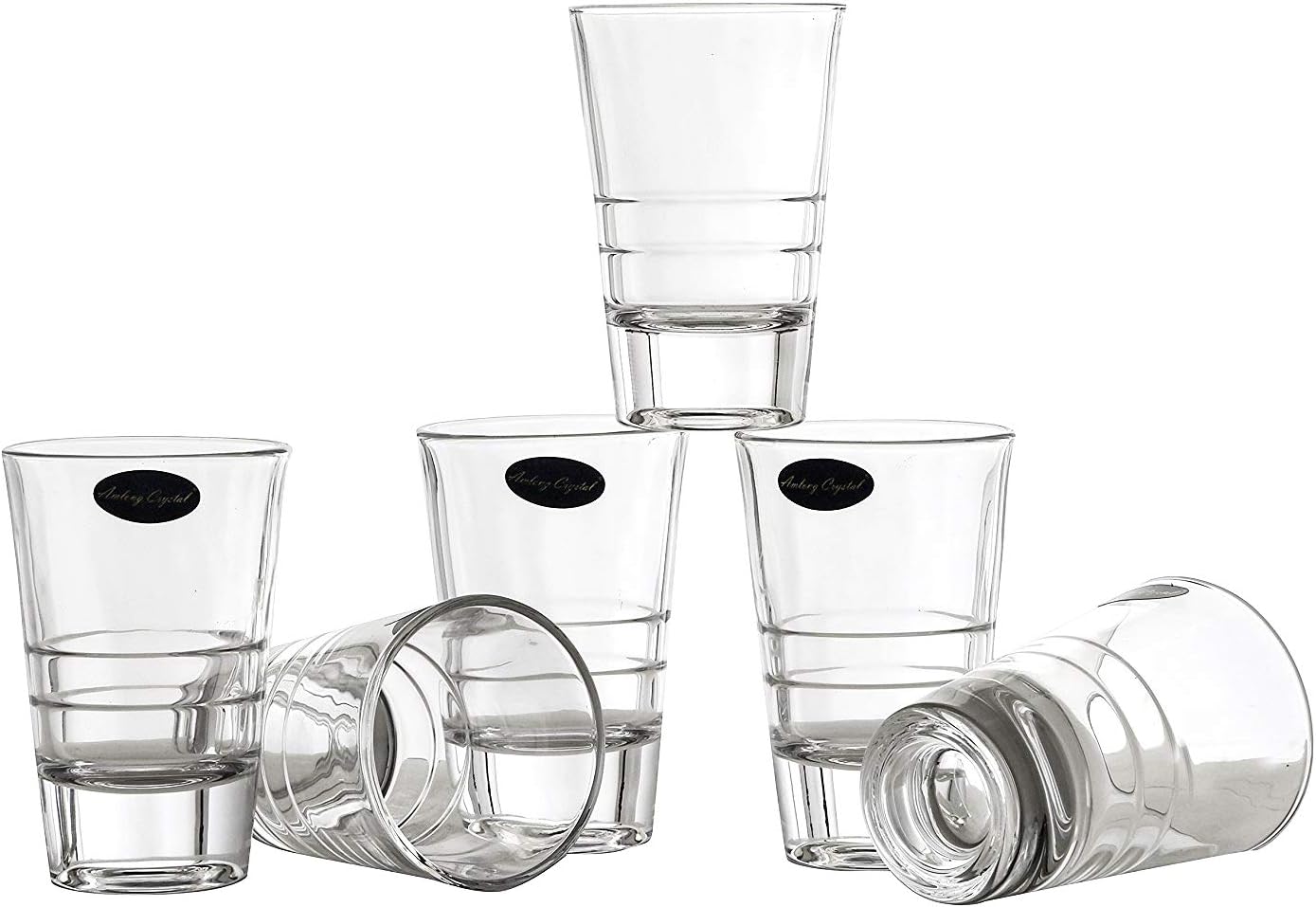 Amazon.com | Amlong Crystal Lead-Free Shot Glasses - 2.5 oz, Set of 6 ...