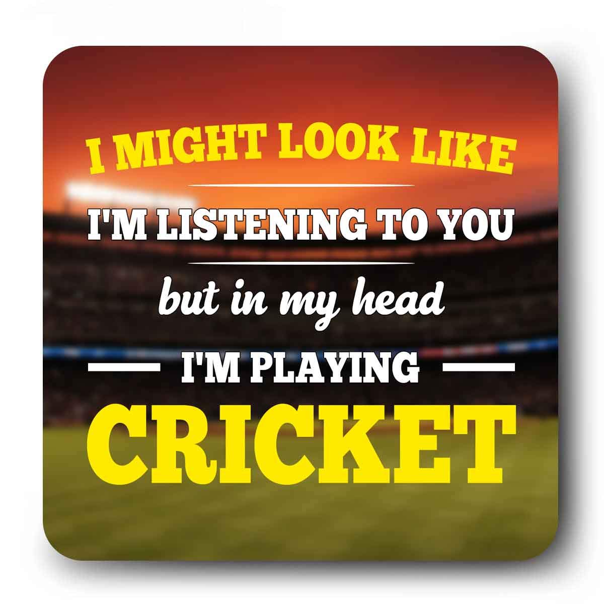 Buy Giftcart Playing Cricket Square Fridge Magnet for Kitchen 7.5 x 7.5 ...