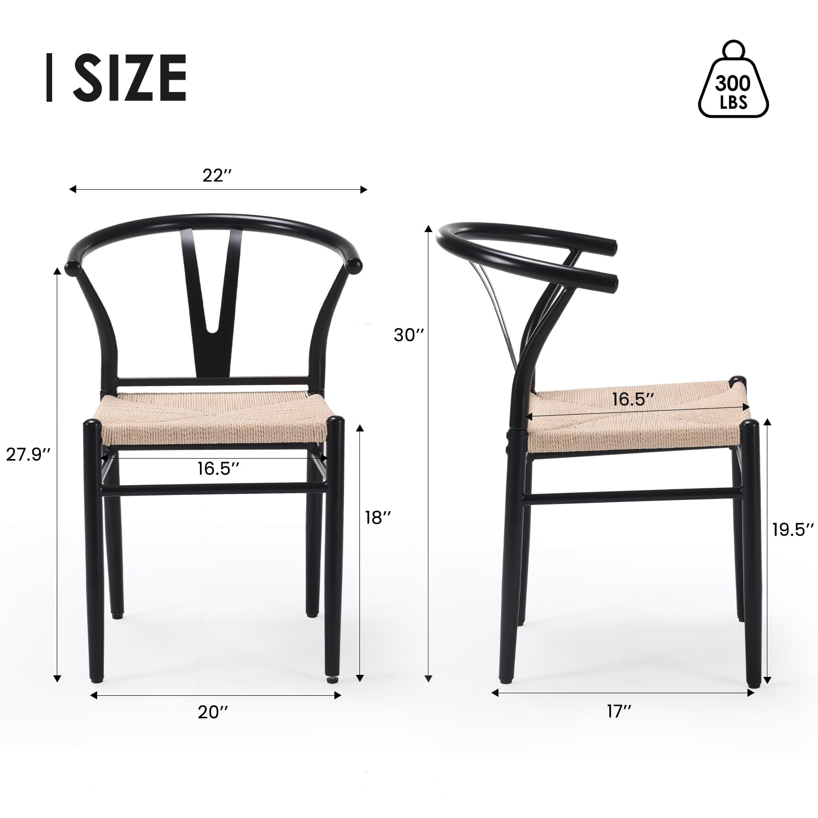 Snapklik.com : STARY Metal Wishbone Kitchen Dining Room Chairs Mid ...