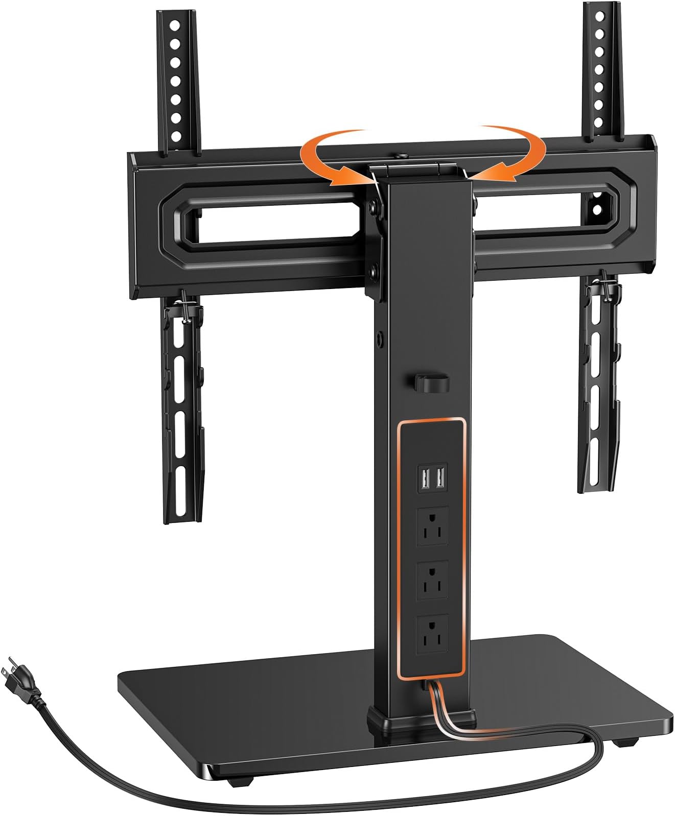 Amazon.com: Perlegear Universal Swivel TV Stand with Power Outlet ...