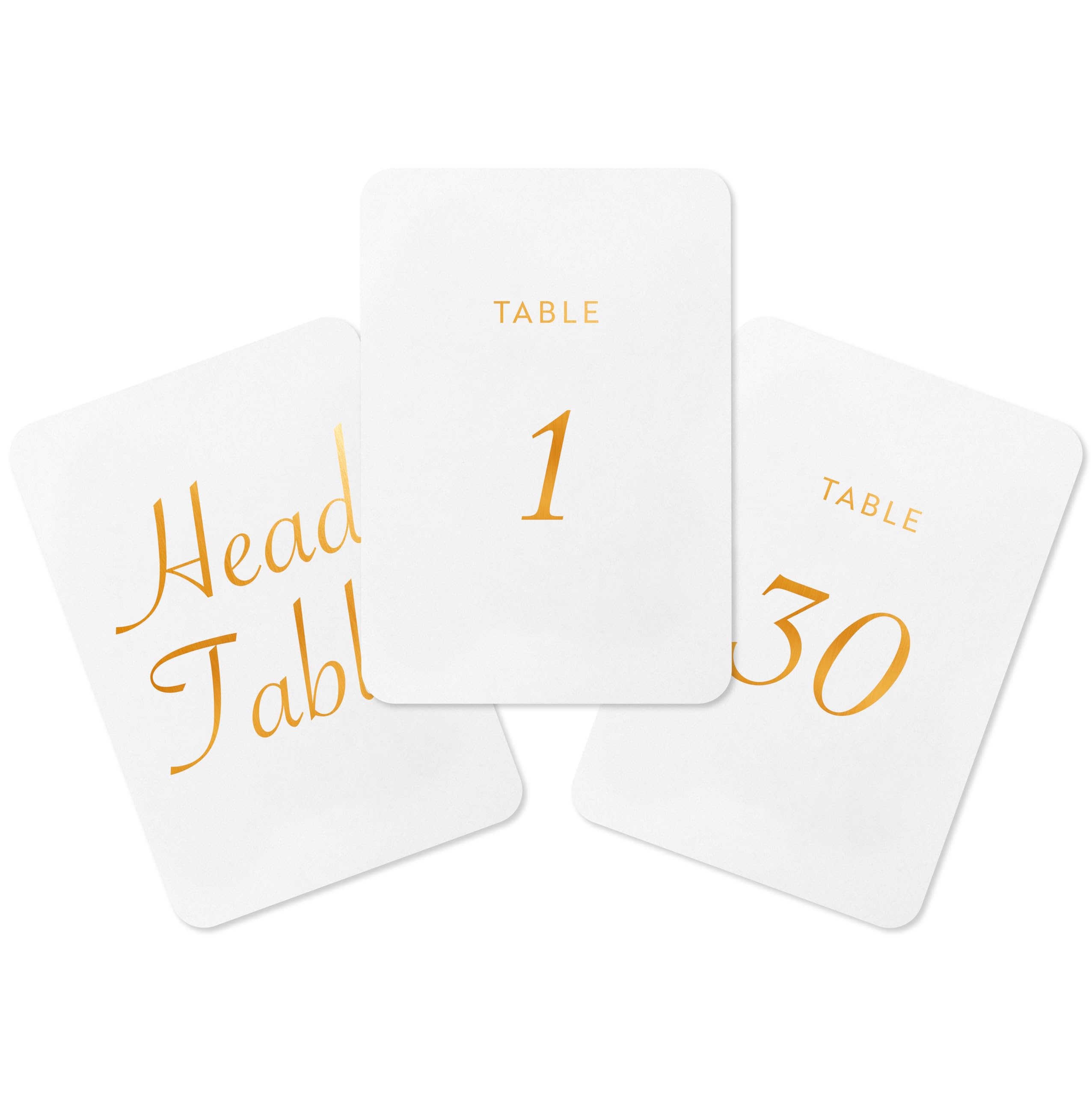 Amazon.com: Table Number Cards 1-30 | Gold Wedding Table Number Seating ...