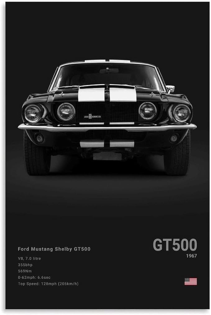 Amazon.com: CRSTAL American Muscle Car Poster Mustang Posters Super Car ...