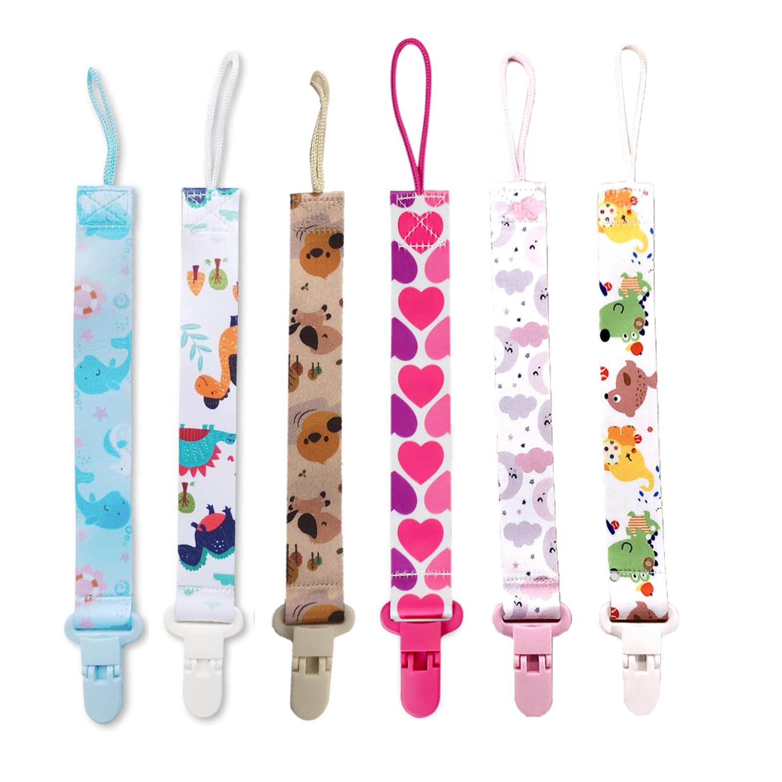 KAREN Clip Universal de Chupete para Niños y Niñas 6 pack, Tamaño ...