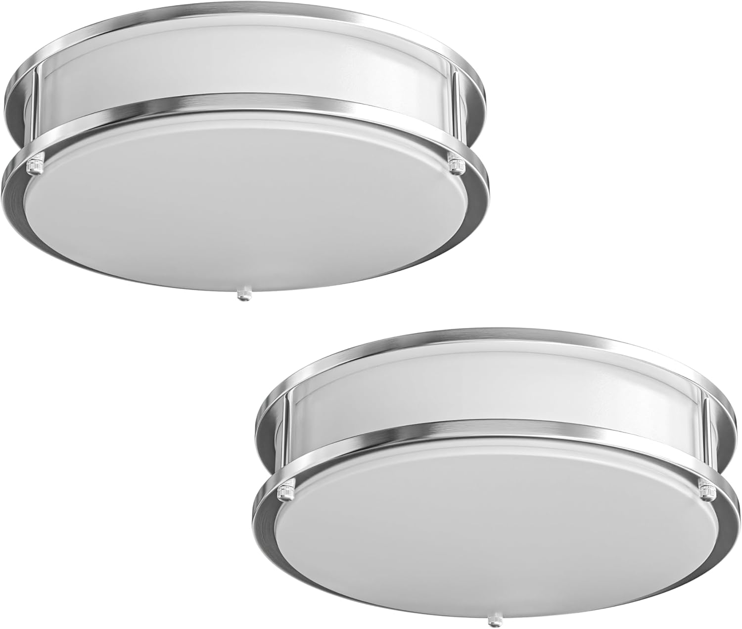 Amazon.com: Leisure LED Brushed Nickel Ceiling Light 10 inch Flush ...