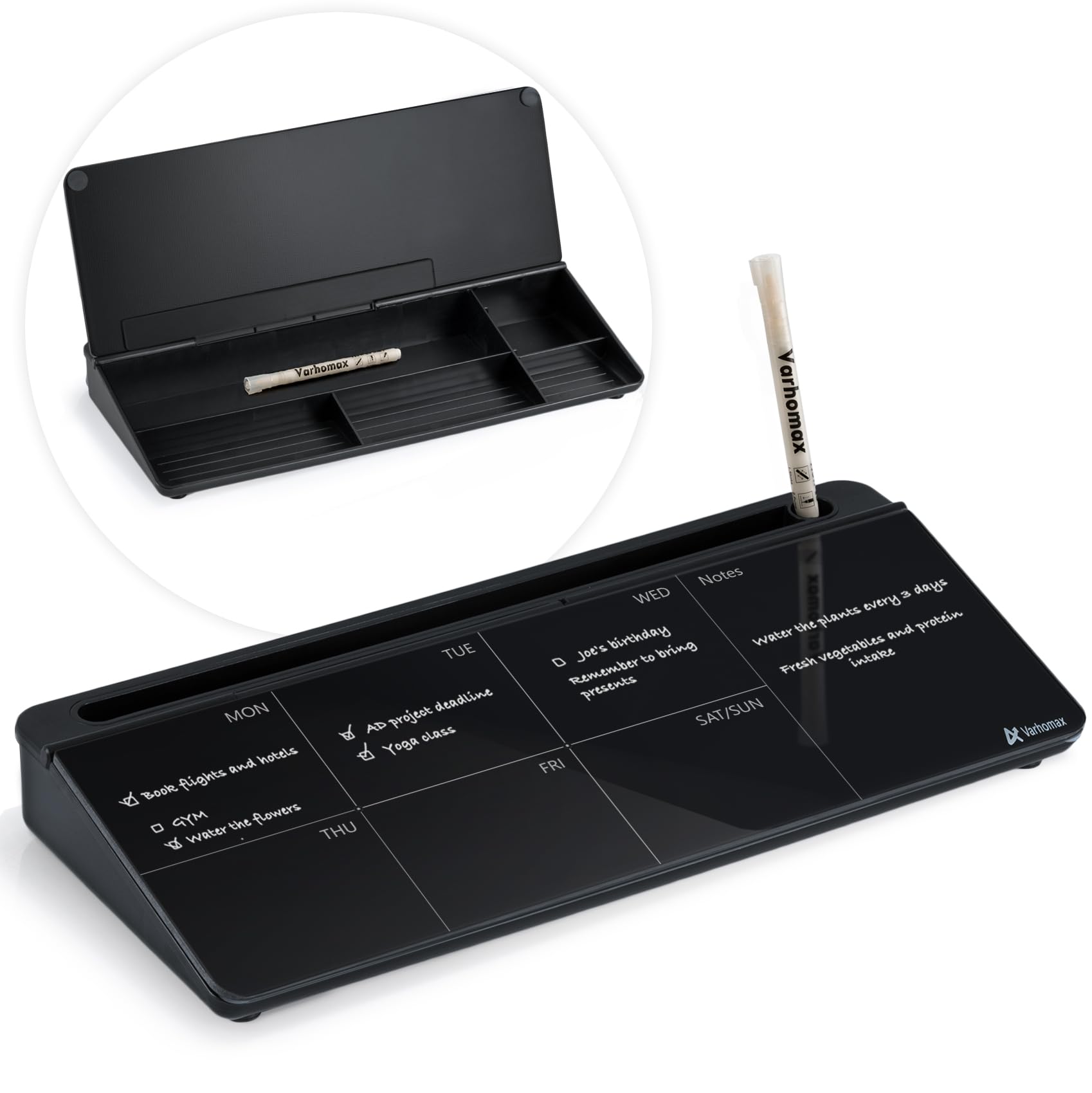 Snapklik.com : Varhomax Glass Weekly Dry Erase Desk White Board ...