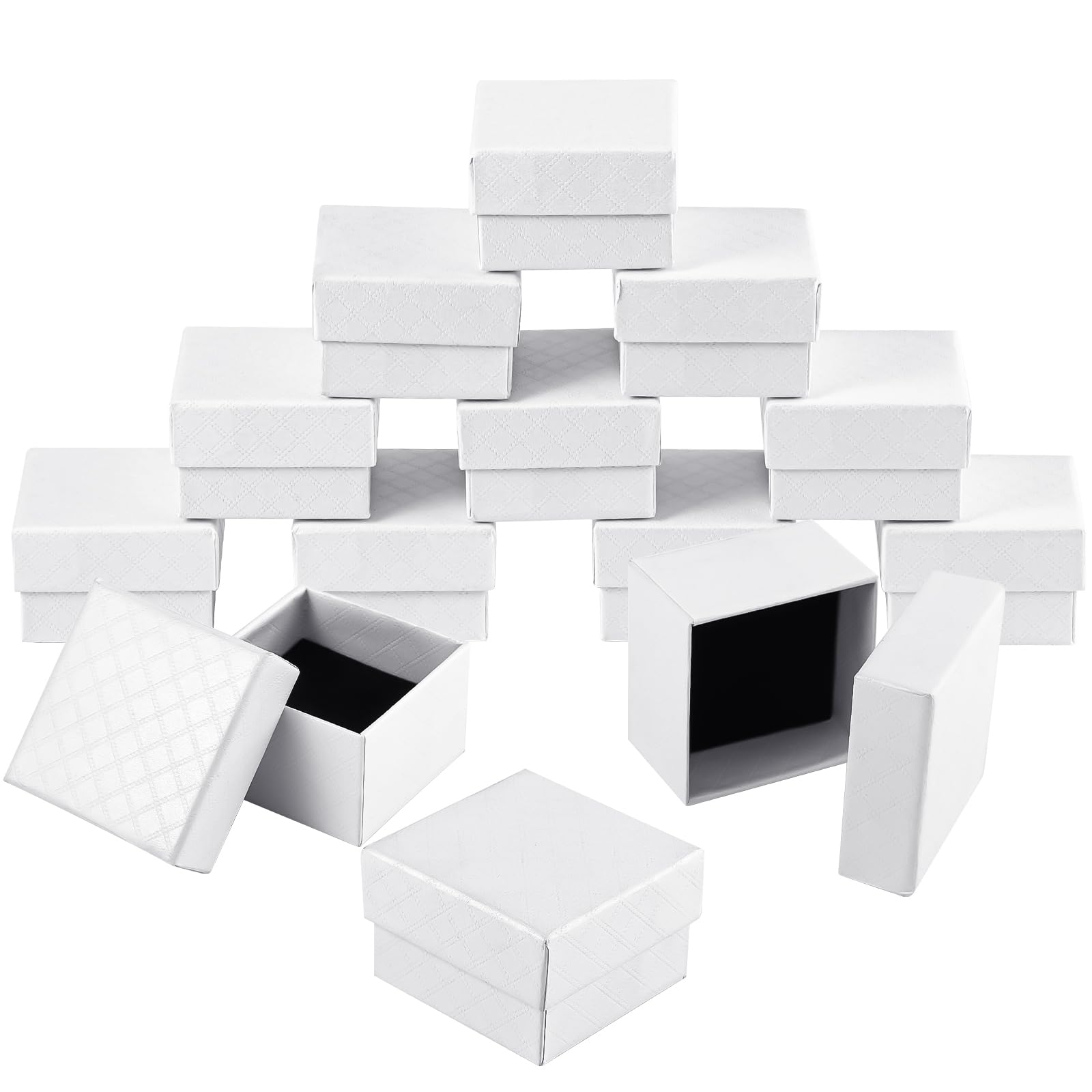 20 pcs Jewellery Gift Boxes, White Small Boxes for Gifts Earring Gift ...
