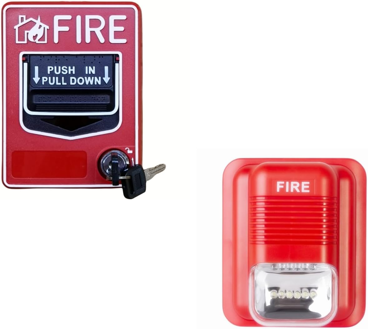 Amazon.com: 12V or 24VDC Push Button Panic Alarm Kit Simple SOS Fire ...
