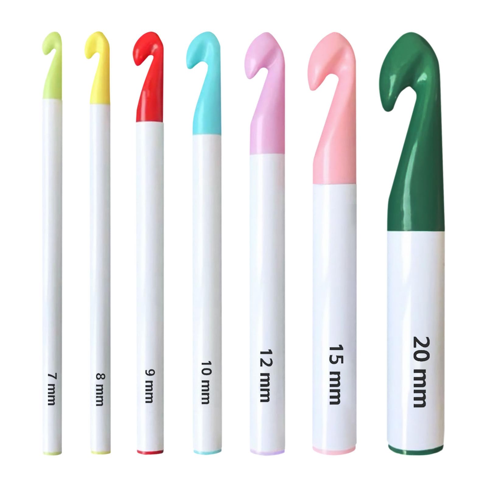 SSKHE 7 PCS Crochet Hooks Set,Large Sizes 7mm to 20mm,Ergonomic Crochet ...