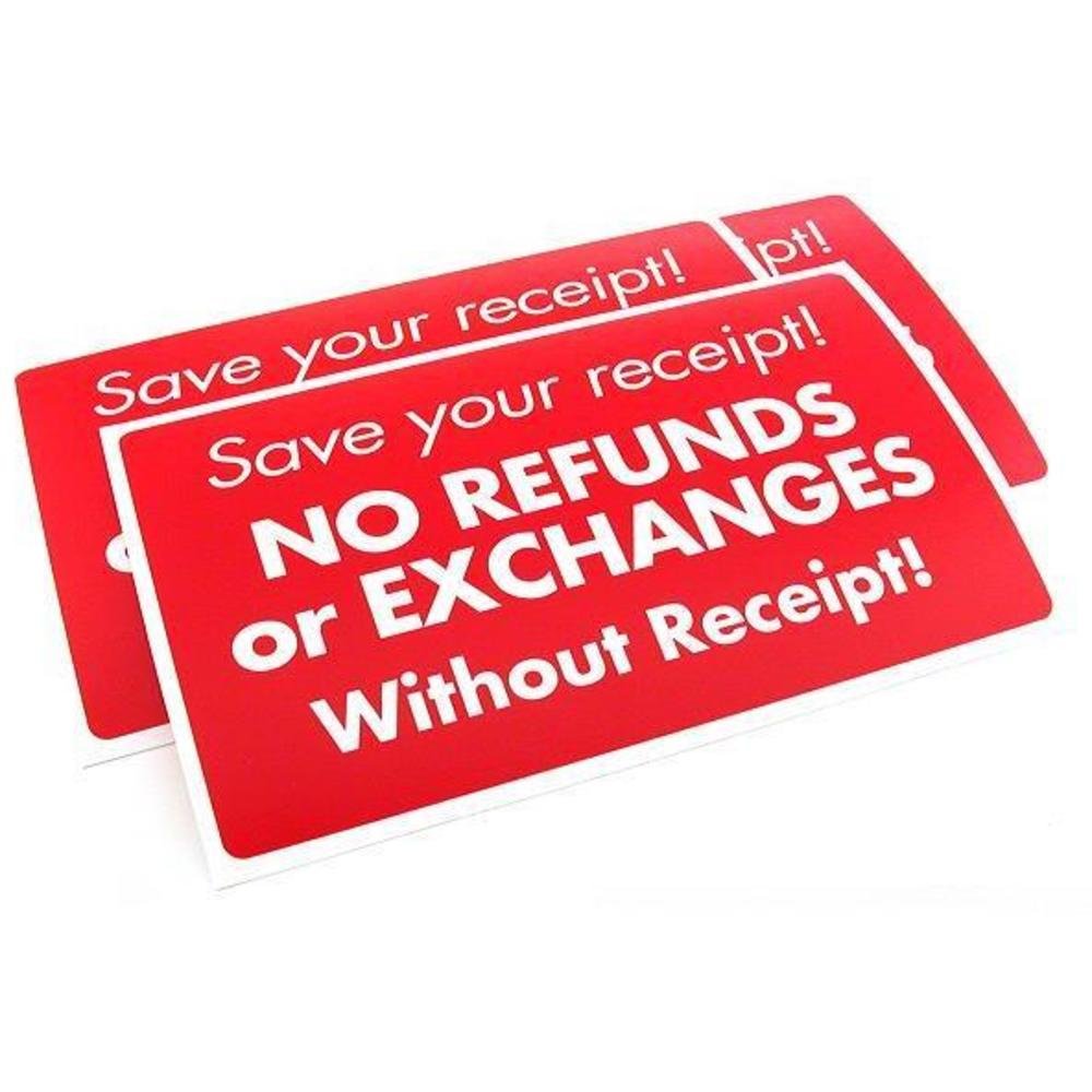 Amazon.com: 3 Save Your Receipt Display Signs Showcase Window Wall ...