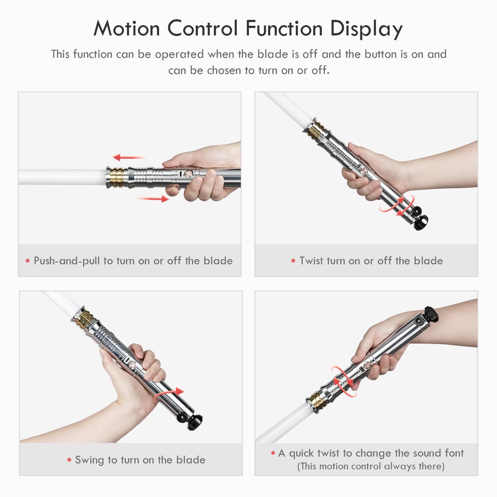 CUSTOM SABER Sensitive Smooth Swing RGBX Motion Control Light Saber ...
